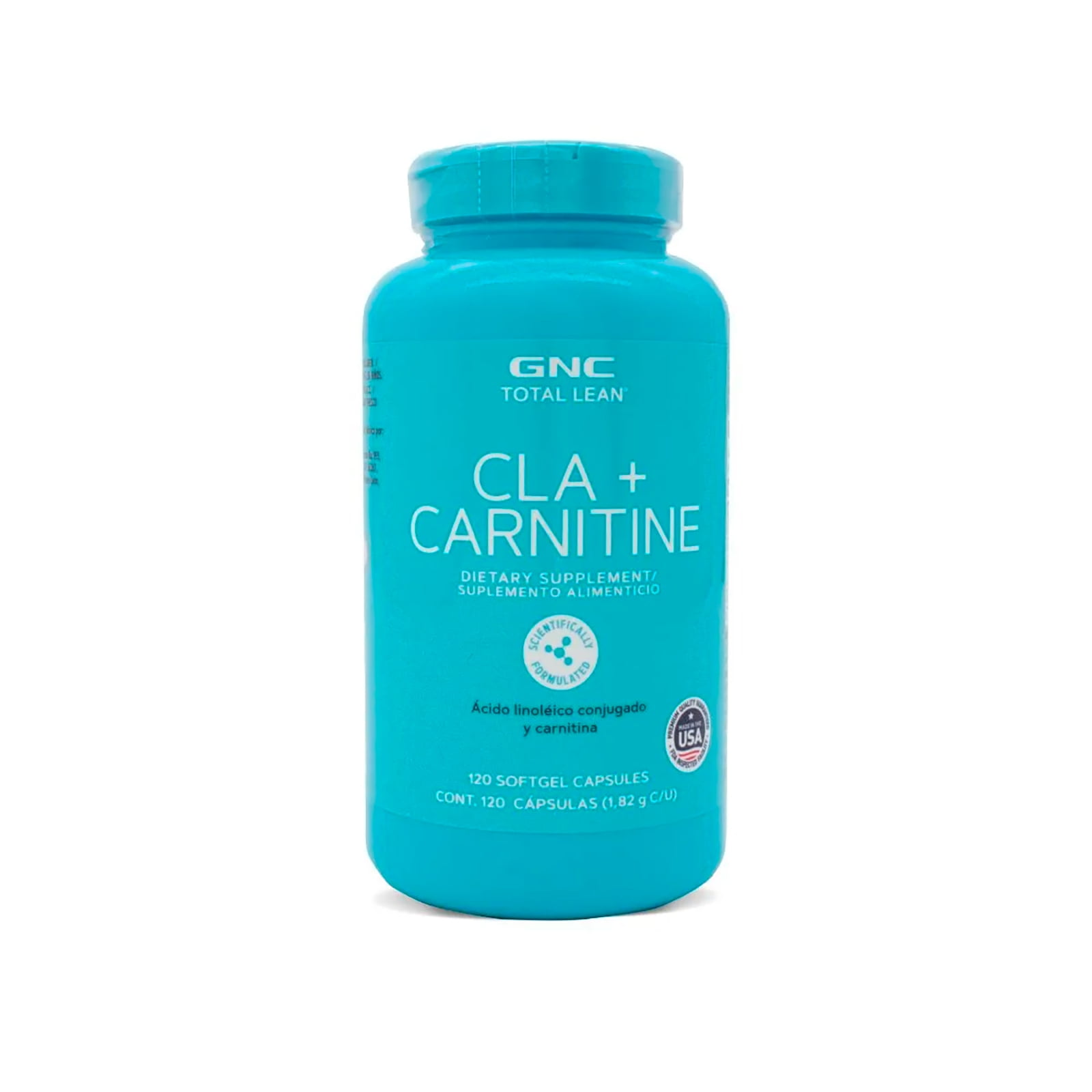 Suplemento Alimenticio CLA Plus Carnitina GNC 120 Cápsulas Gnc ...