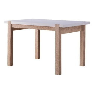 Tara Tile Top Table, White/Natural - Walmart.com