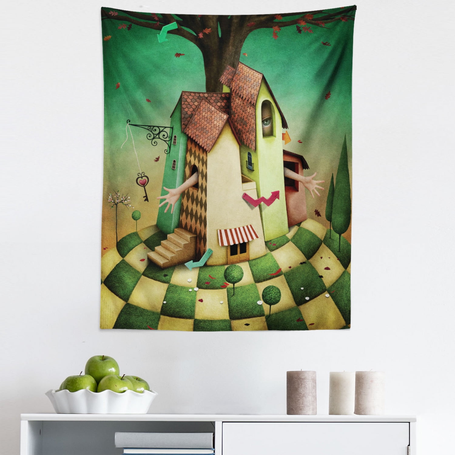 Mural Tapestry, Conceptual Illustration for Wonderland House with a ...