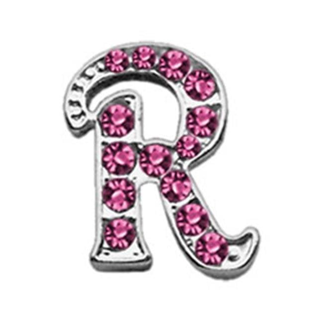 3/8" Pink Script Letter Sliding Charms R . - Walmart.com
