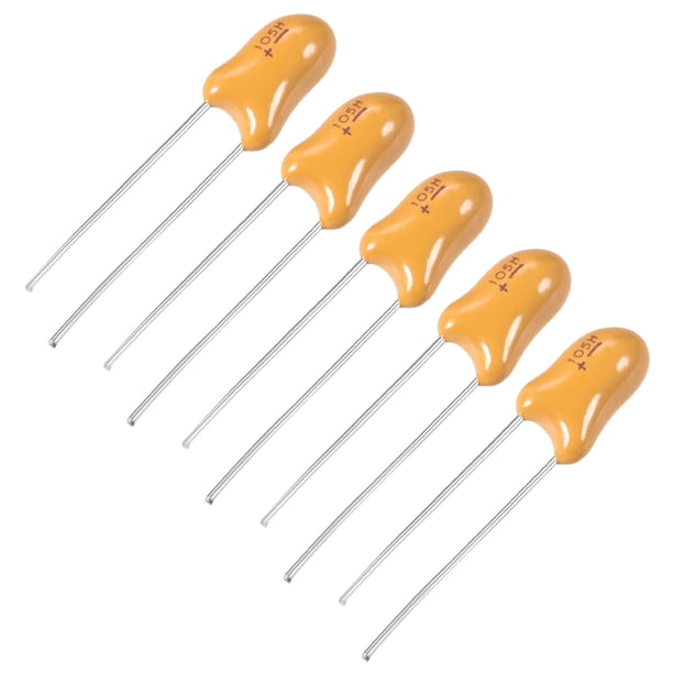 1uF Tantalum Capacitor 25V 2 Pin Yellow Radial Dipped Tantalum Bead ...