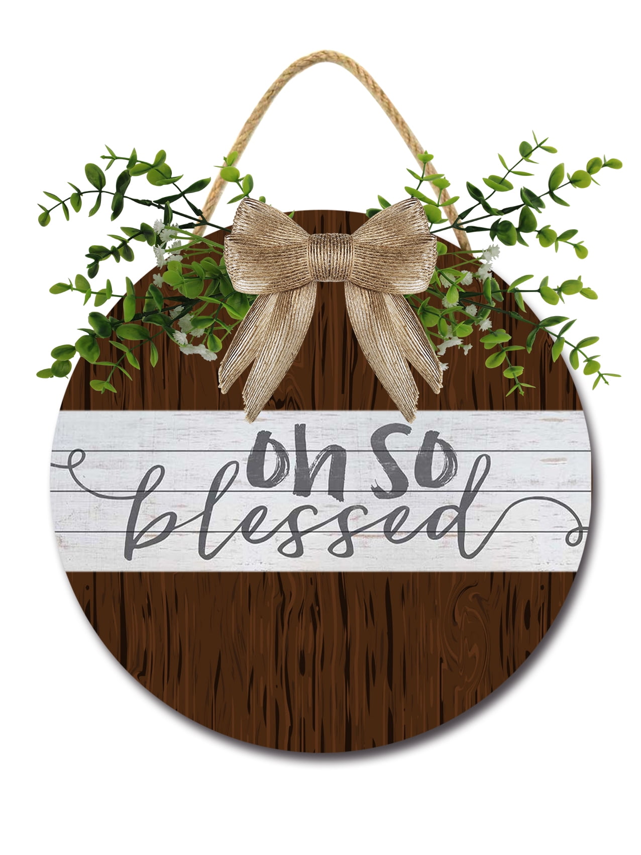 Front Door Porch Decorations Oh So Blessed Door Hanging Sign 11 inch ...