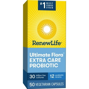 Renew Life Ultimate Flora Extra Care Probiotics 50 Billion - 30 ...