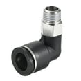 Push to Connect Tube Fitting,Male Elbow,12mm Tube OD x 1/4 NPT Thread Pneumatic Air Push Fit ...