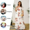 JuneFish Plus Size 2X-6X Women's Summer Maxi Loose Dress with Pockets ...