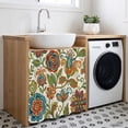 Bohemia Floral Cabinet Curtains for Kitchen 35"W x 35"L, Vintage Pesley ...