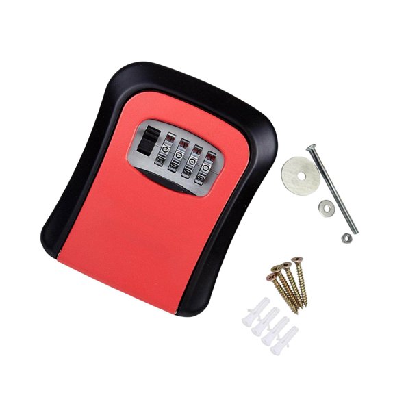 Outdoor Key Storage Lock Box Organizer Wall Home Garage Portable Mount ...