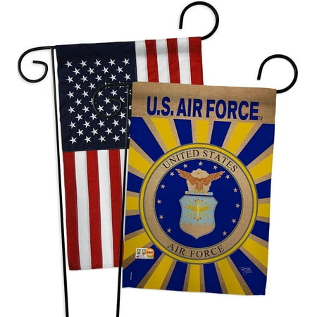 Air Force Garden Flag - Pack Armed Forces USAF United State American ...