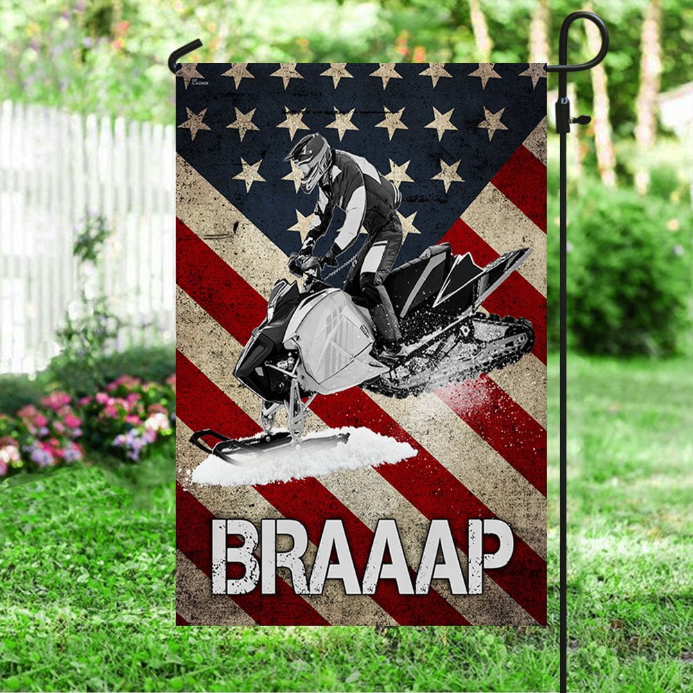 FLAGWIX American Flag - Snowmobile U.S Flag LNH018F - Garden Flag (11.5 ...