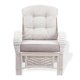 SK New Interiors Alexa Living Armchair White Color Natural Rattan ...