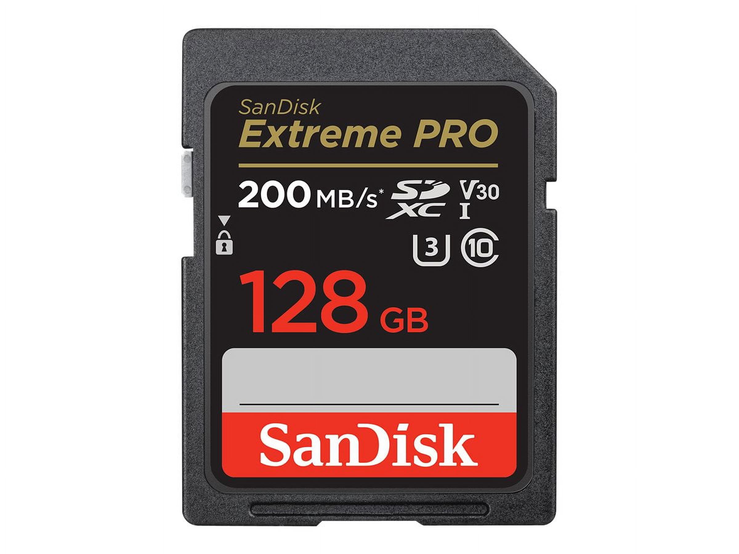 SanDisk Extreme Pro - Flash memory card - 128 GB - Video Class V30 ...