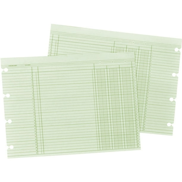 Wilson Jones, WLJG103, 3-column Numbered Ledger Paper, 100 / Pack ...