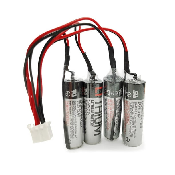 ER6V/3.6V 2000mAh Battery Pack for Yaskawa HW0470360-A Motoman Robot Non Rechargeable with Plug ...