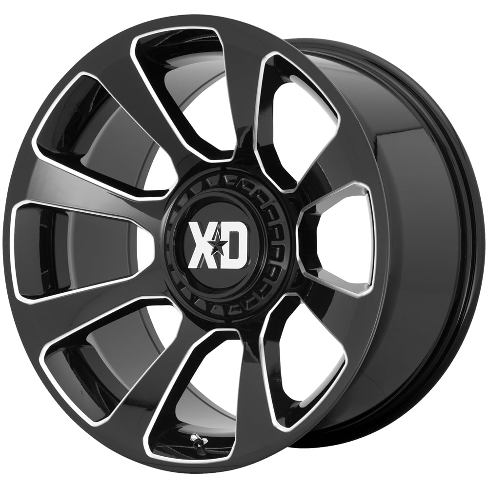 XD Series XD854 Reactor 20x10 6x135/6x5.5" -18mm Black/Milled Wheel Rim ...