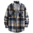 Feancey Clearance Sales Men's Shacket Jacket Business Casual Plaid ...