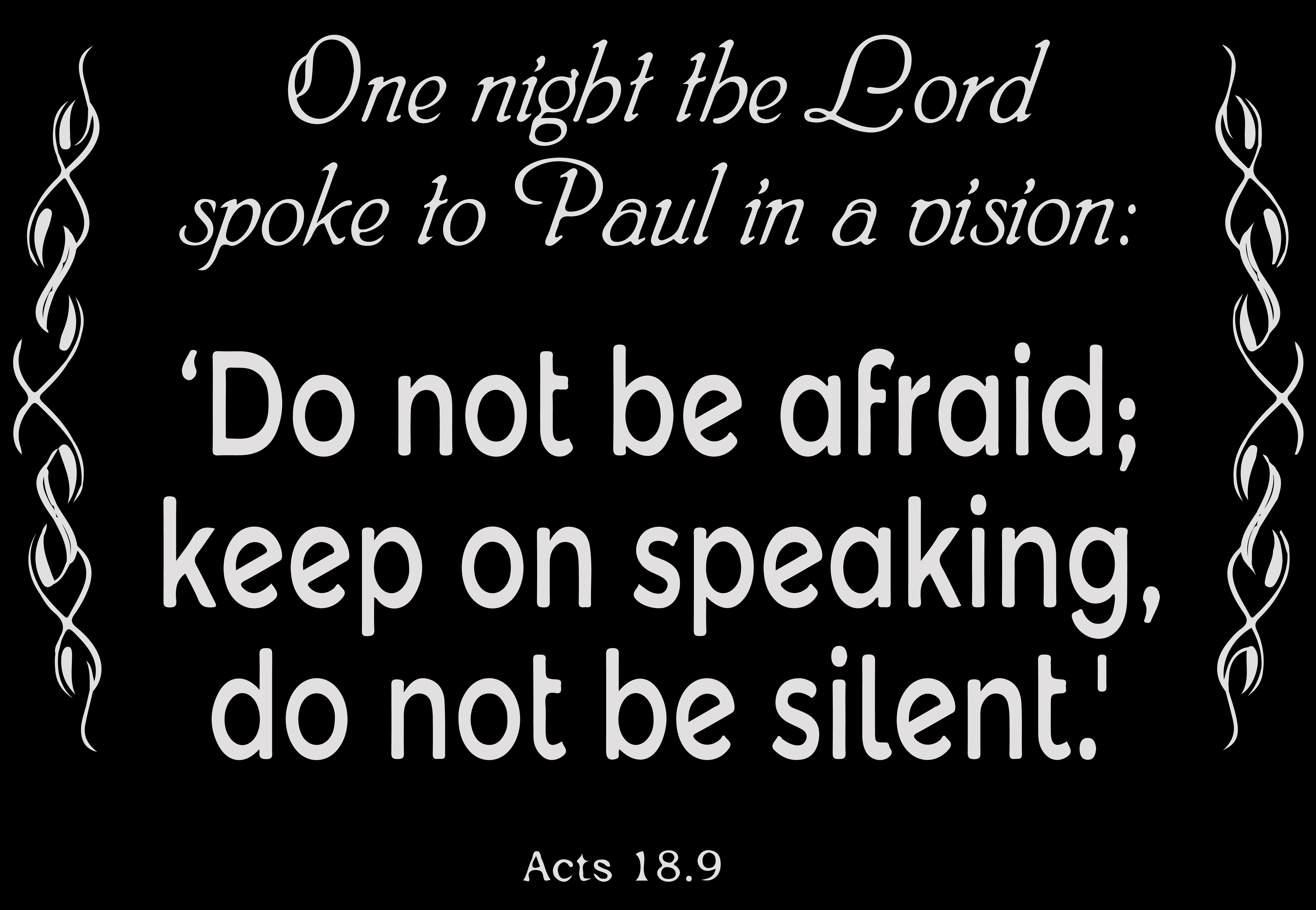 Acts 18 9 One Night The Lord Spoke To Paul Vinyl Decal Sticker