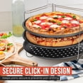 Chef Pomodoro Pizza Baking Set with 3 Pizza Pans and Pizza Rack, Non ...