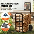 BENTISM Outdoor Firewood Log Carrier Wagon, Wood Mover Hauler with ...