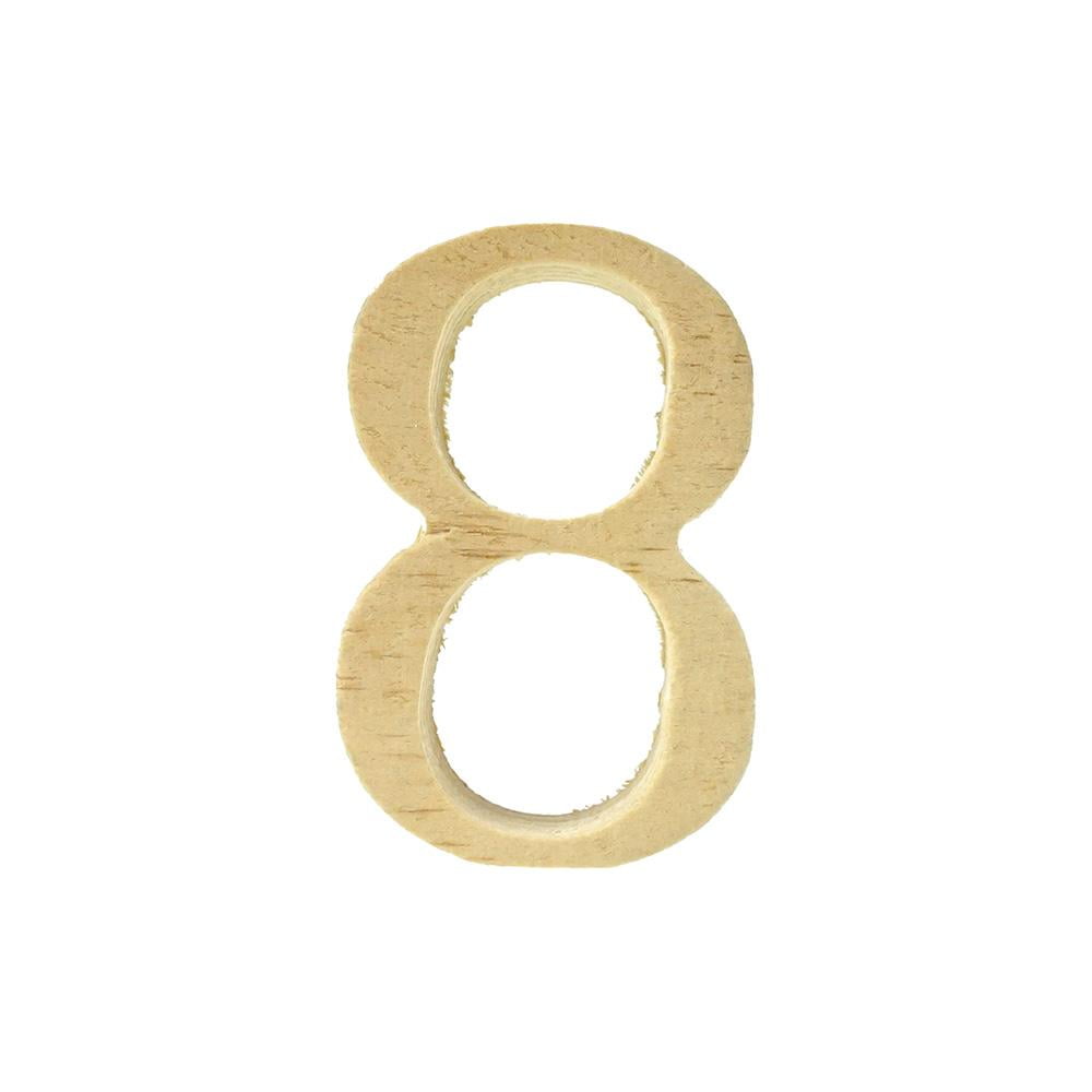 Pine Standing Wood Number 8, 2-Inch, 3-Count - Walmart.com
