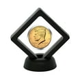 CCOCC 3D Floating Coin Display Frame, 90x90mm Black Plastic Holder for ...