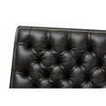 Baxton Studio Annetha Mid-Century Modern Black Faux Leather Upholstered ...