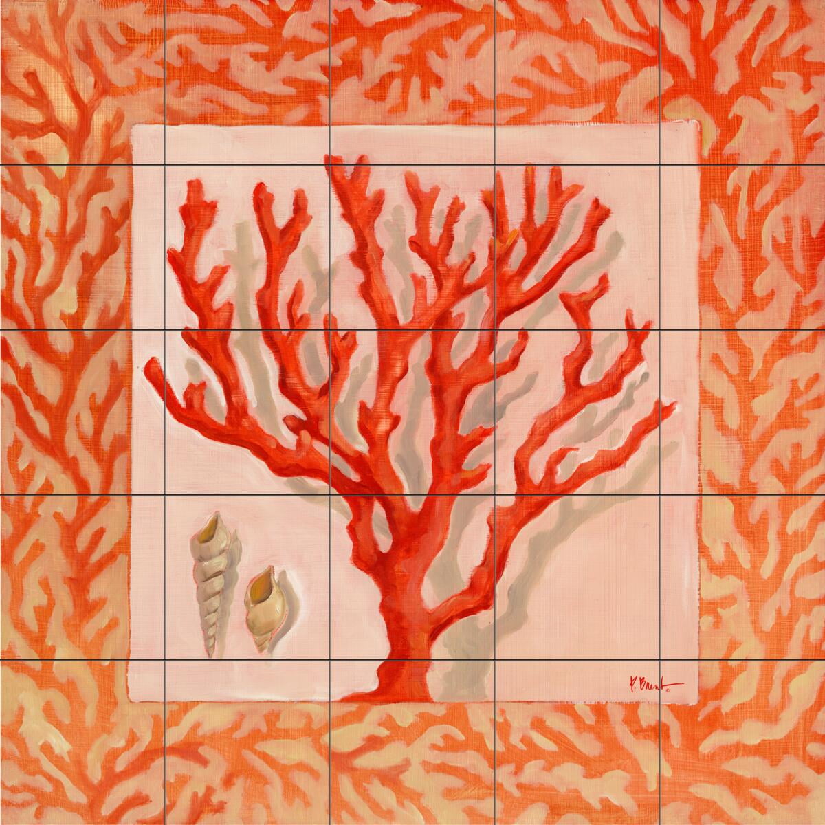 Tile Mural Bathroom Backsplash - Coral Grotto 2 - by Paul Brent ...
