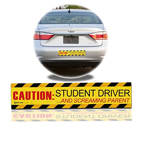 Zento Deals "Caution Student driver and Screaming Parent" Car Magnet ...