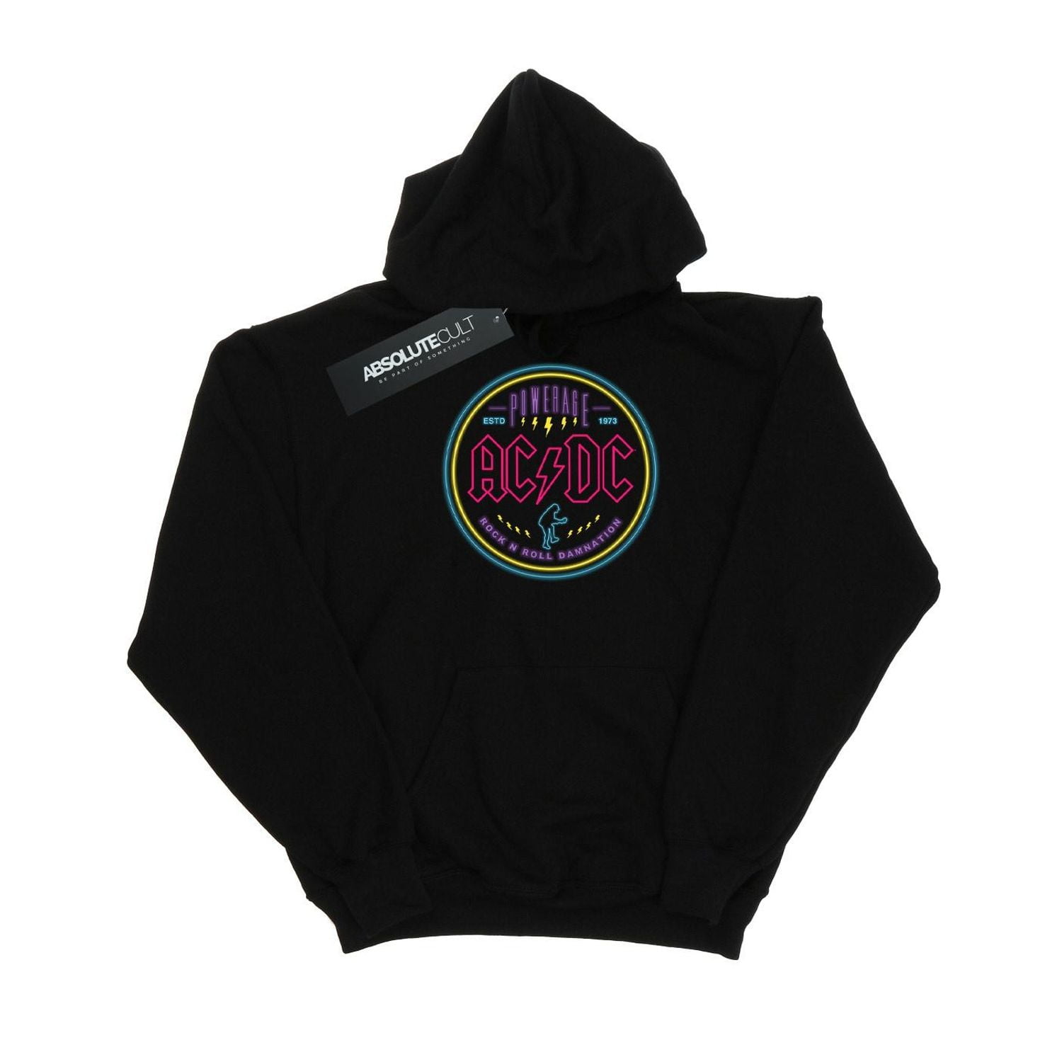 Click here for Acdc Ac/Dc Mens Circle Neon Hoodie M prices