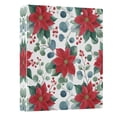 3 Ring Binder with Flattened Metal Clip 1.5" Round Rings Binder ...