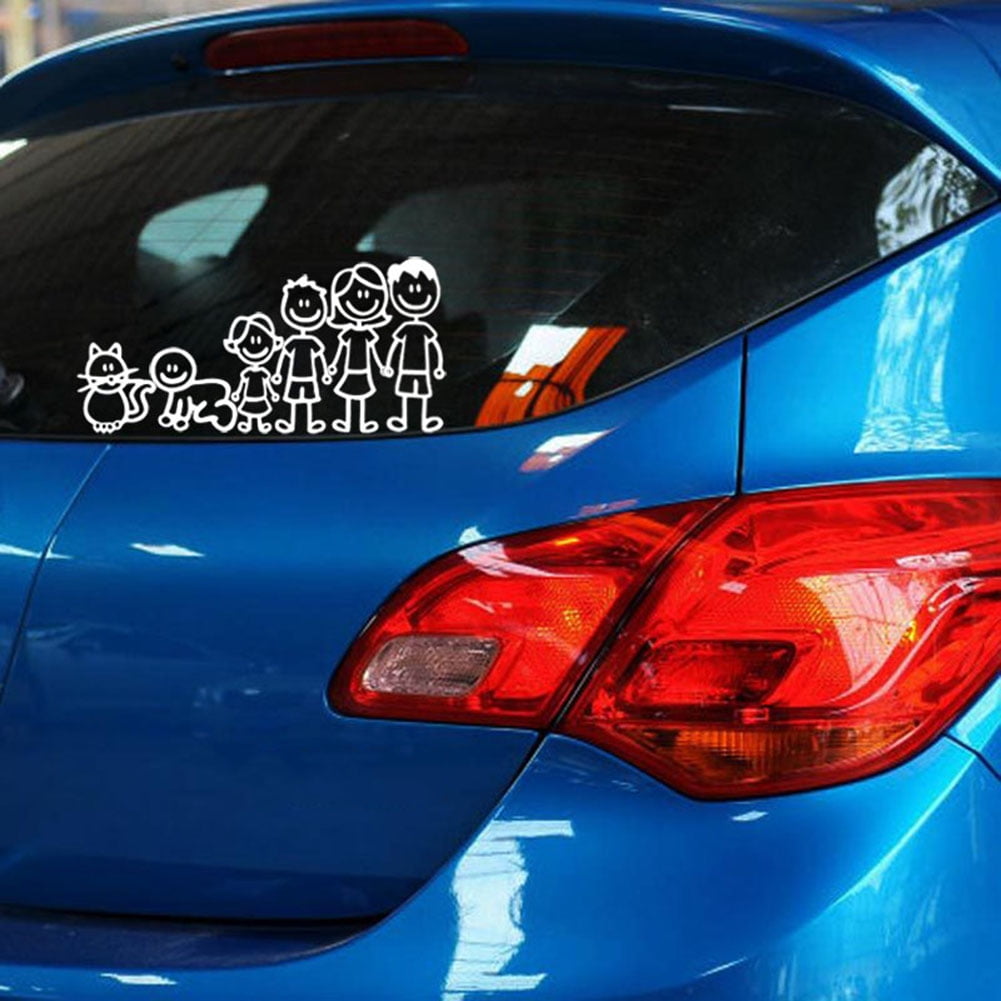 Walbest 1 PCS Car Sticker - Funny Family Member Figure Pet Dog Cat Car ...