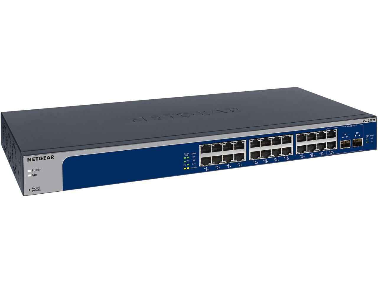 NETGEAR 24-Port 10G/Multi-Gigabit Smart Managed Plus Switch (XS724EM ...