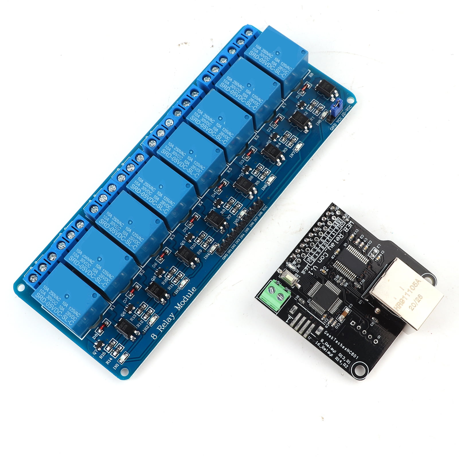 Módulo de control Ethernet Red LAN WAN Servidor WEB Puerto RJ45 Relé de ...