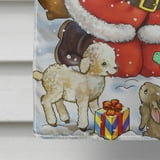 Carolines Treasures APH4571CHF Christmas Santa Forrest Friends Flag ...