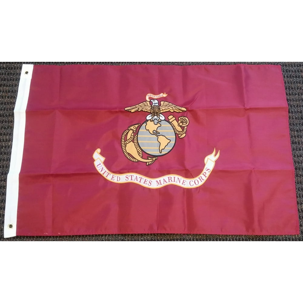 United States Marine Corps USMC Double Sided Embroidered Nylon 2 x 3 ...
