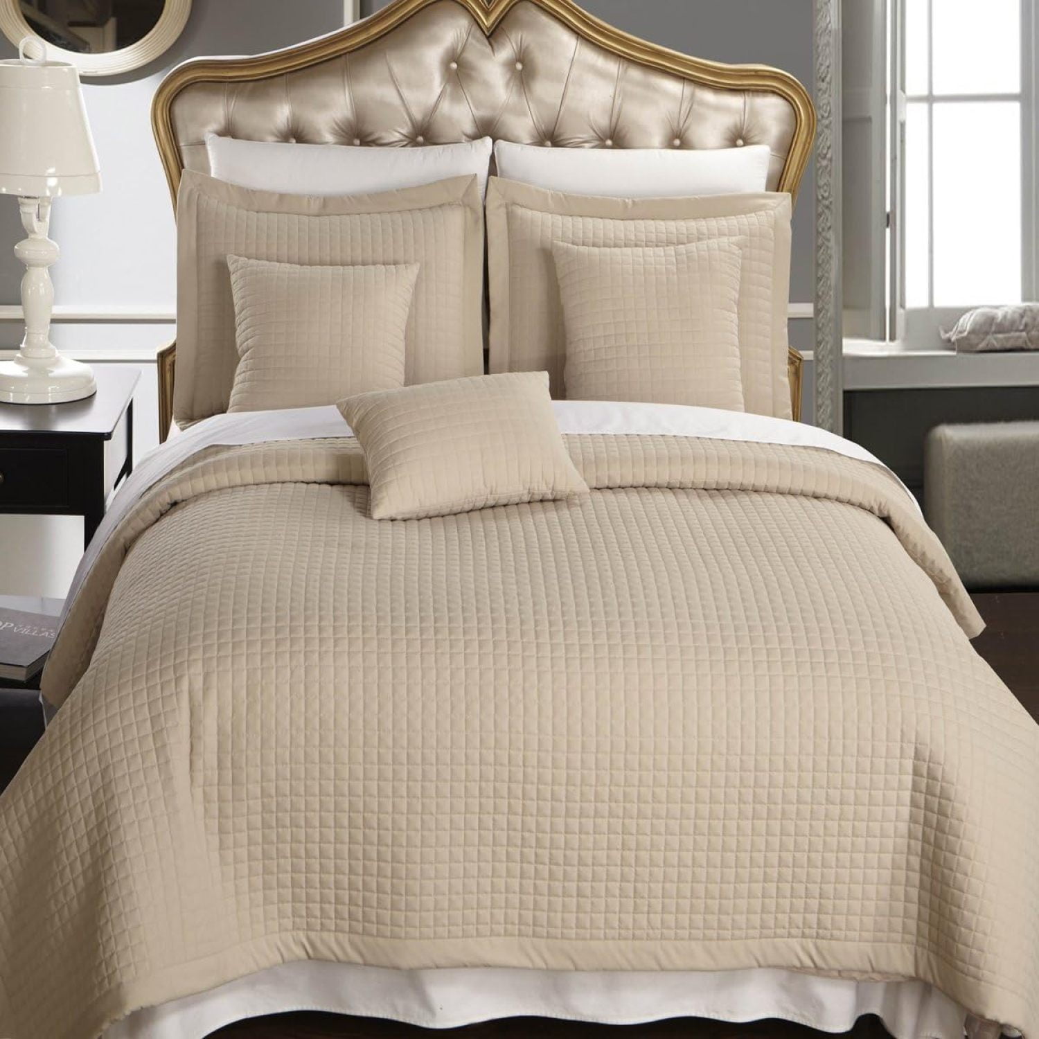 Bilot Quilt Sets 7PC Bedding Set Bedspread Checkered Quilt Bed in a Bag ...