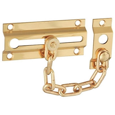 Keyed Chain Door Guard, Brite Brass Finish - Walmart.com