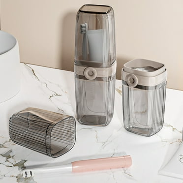 FONDOTIN Travel Toothbrush Holder Plastic Toothpaste Case Portable ...