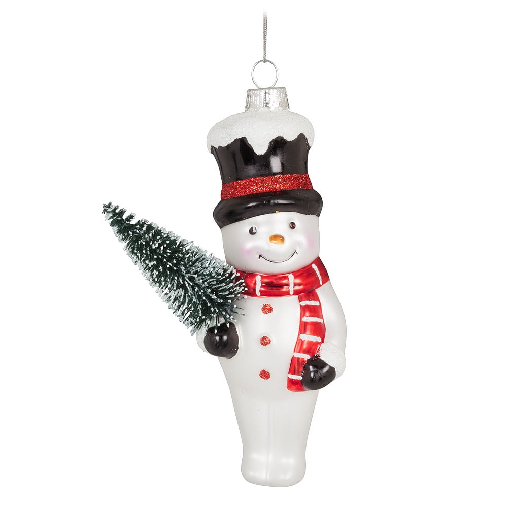 Set of 12 Snowman with Tree Ornament - Walmart.com