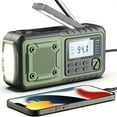 5000mAh Solar Hand Crank Emergency Weather Radio, NOAA/AM/FM ...