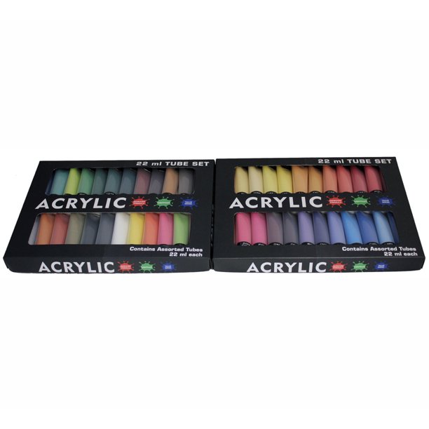 Hyatt's Acrylic Paint, Set of 48 Colors 22ml Tubes, Lightfast, Made in ...