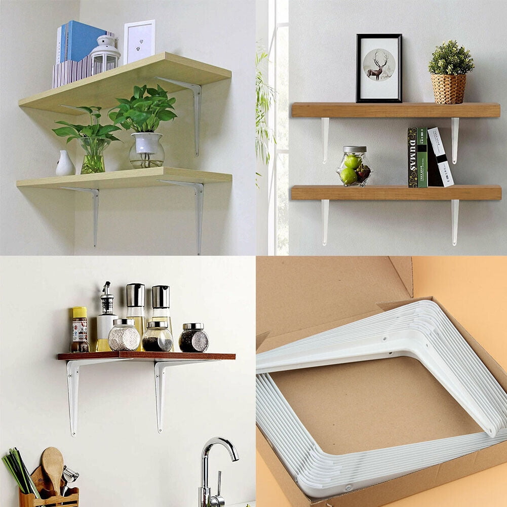 US 40 Pc 6" x 8" inch Utility Metal Wall Shelf Corner Bracket Support ...