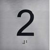 Star 1 (Star 1ST) Elevator Jamb Plate Sign with Braille and Raised ...