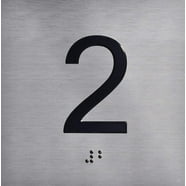 Star 1 (Star 1ST) Elevator Jamb Plate Sign with Braille and Raised ...