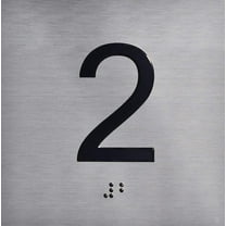 Star 1 (Star 1ST) Elevator Jamb Plate Sign with Braille and Raised ...
