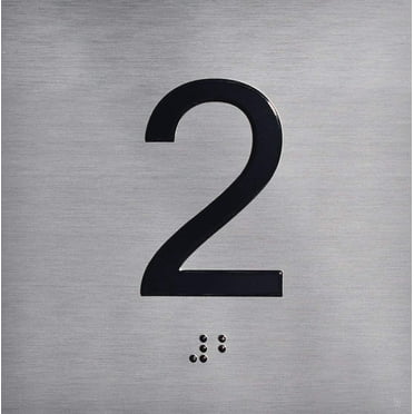 Star 1 (Star 1ST) Elevator Jamb Plate Sign with Braille and Raised ...