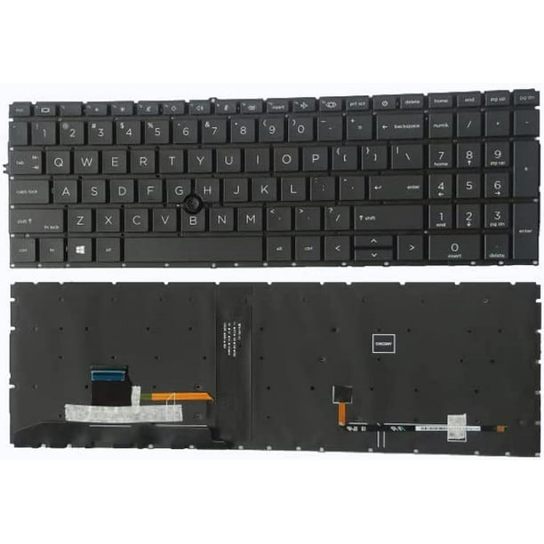 New US Black English Backlit Laptop Keyboard (Without palmrest) for HP ...