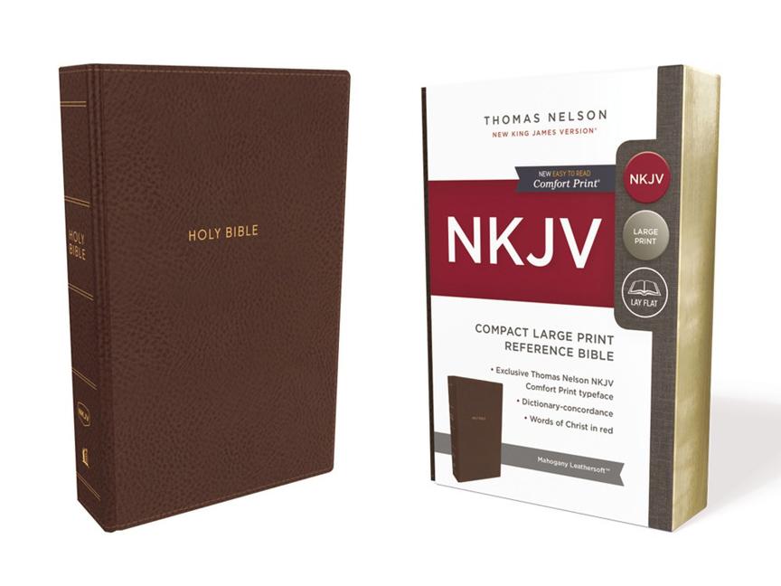 NKJV Reference Bible Compact Large Print Imitation Leather Brown