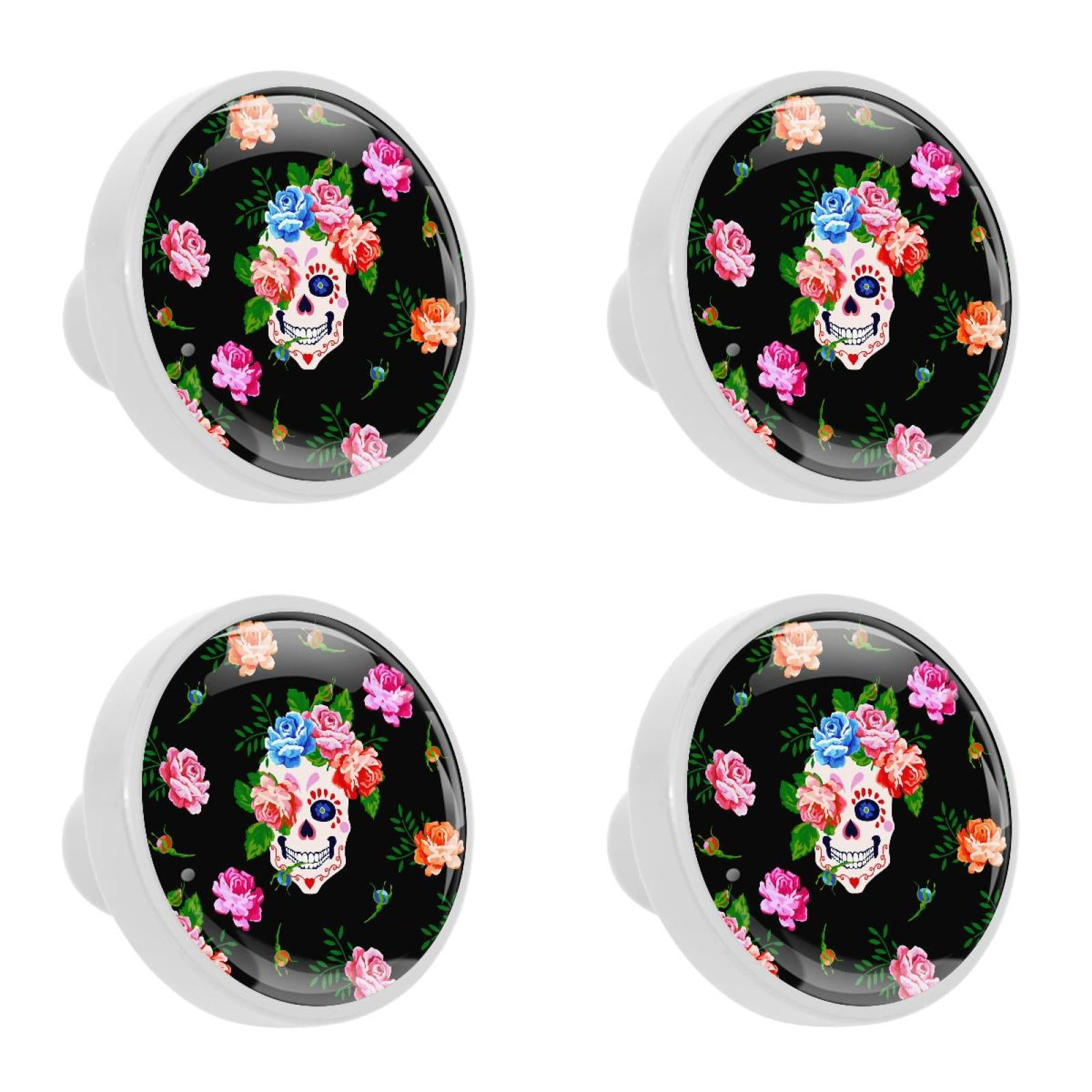4 Pcs Skull Knobs for Kitchen Cabinet Cupboard Dresser Bookcase Drawer ...