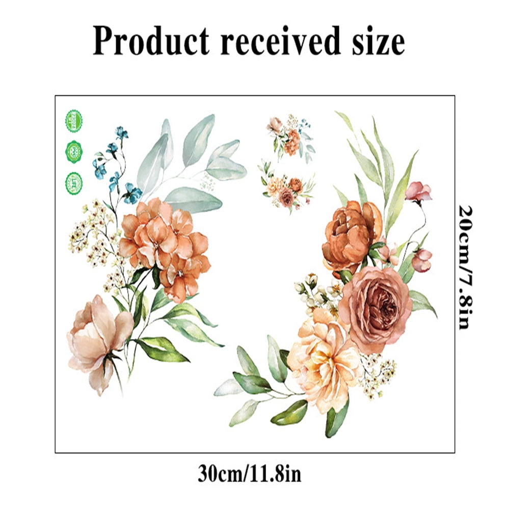 Bathroom Toilet Seat Wall Sticker Self-Adhesive Floral Toilet Lid ...