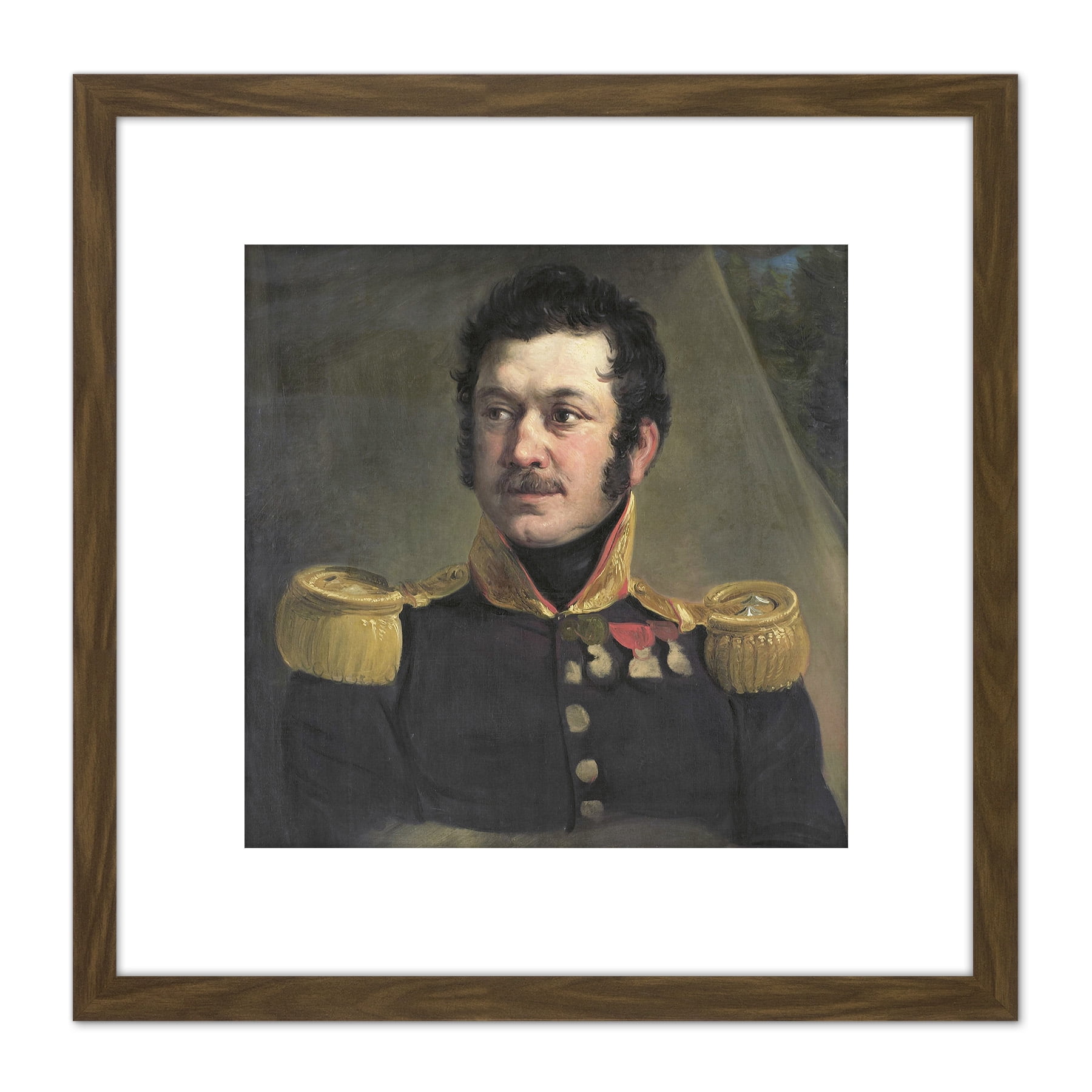 Pieneman Portrait Lieutenant-General Knotzer 8X8 Inch Square Wooden ...